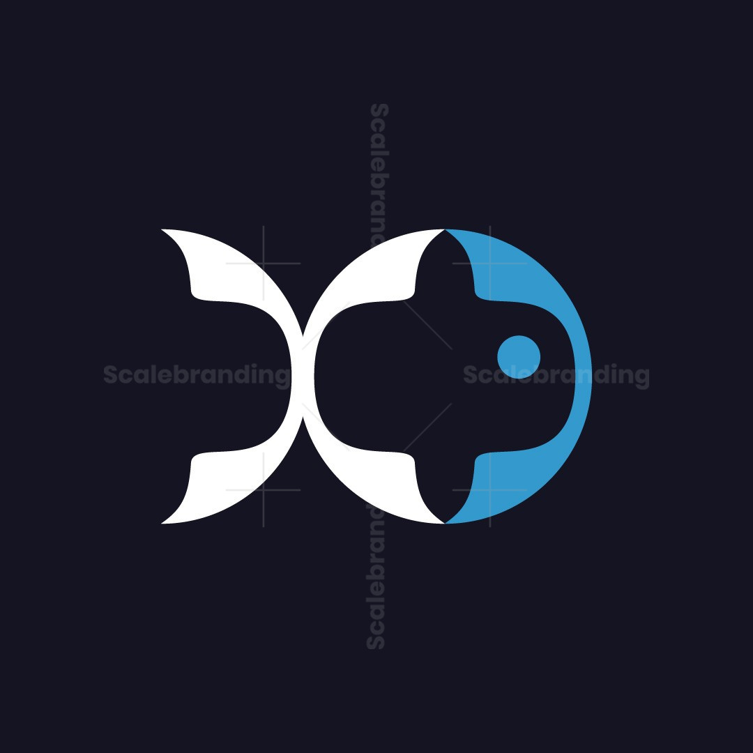 Letter XO or OX fish logo | Scalebranding