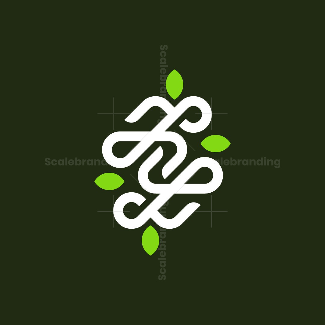 Letter Z Leaf Loop Monogram Logo | Scalebranding