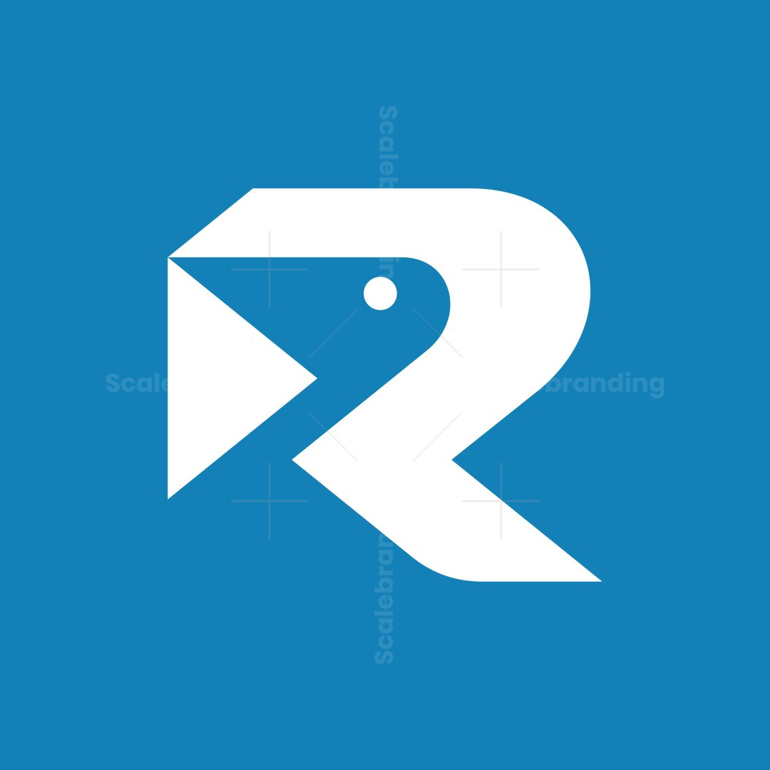 Lettermark Monogram R Bold Pelican Logo | Scalebranding