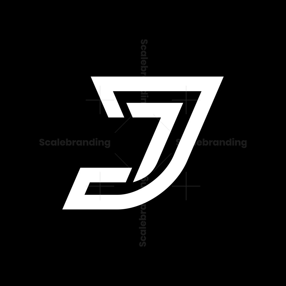 Lettermark Number J7 or 7J Logo | Scalebranding