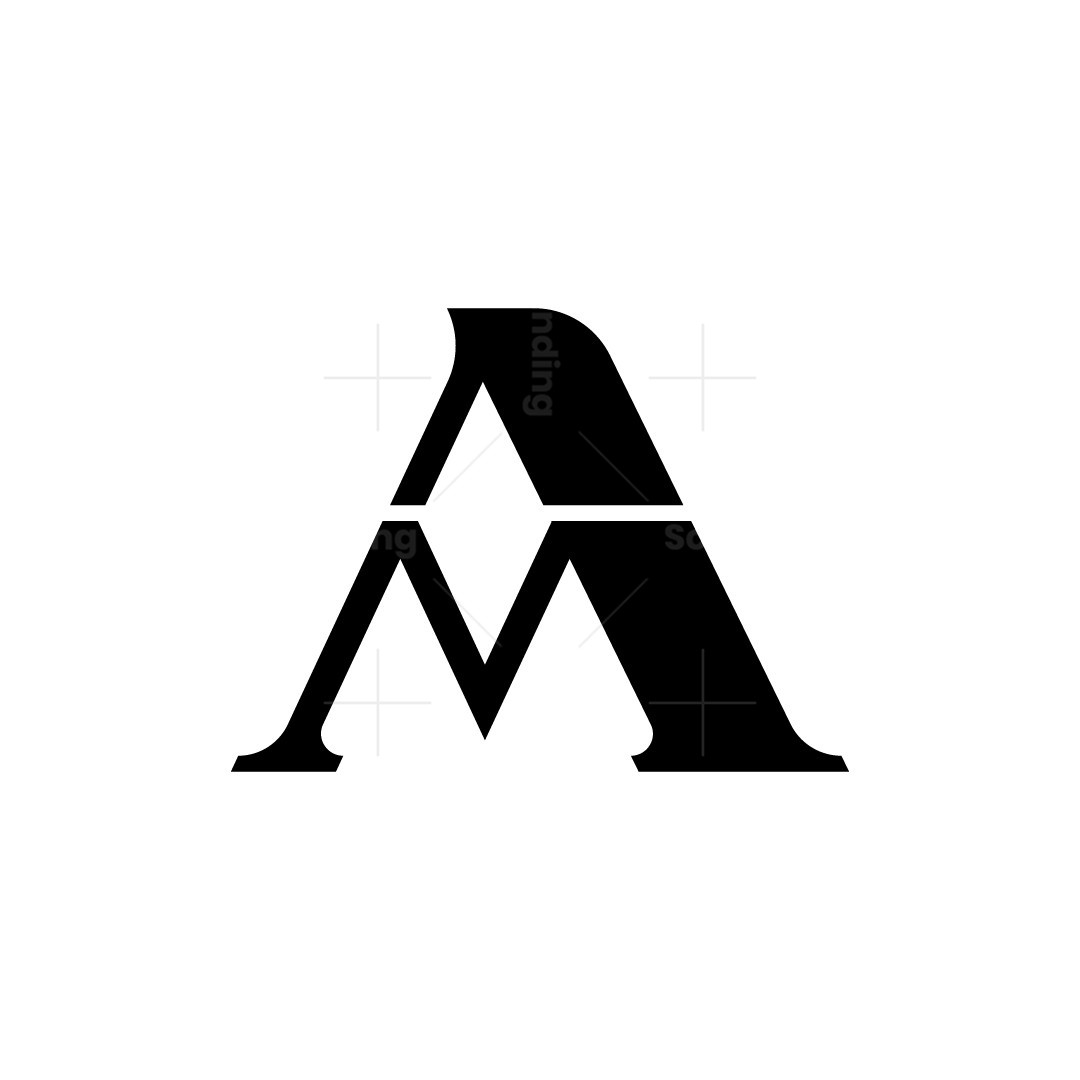 Letters AM or VW Monogram Logo | Scalebranding