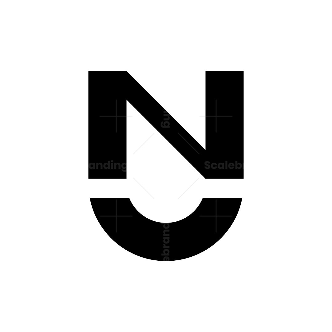 Letters UN or NU Monogram Logo | Scalebranding