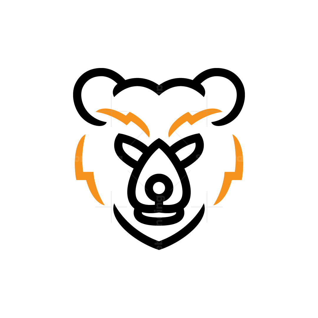 Lightning Bear Logo Angry Bear Logo | Scalebranding