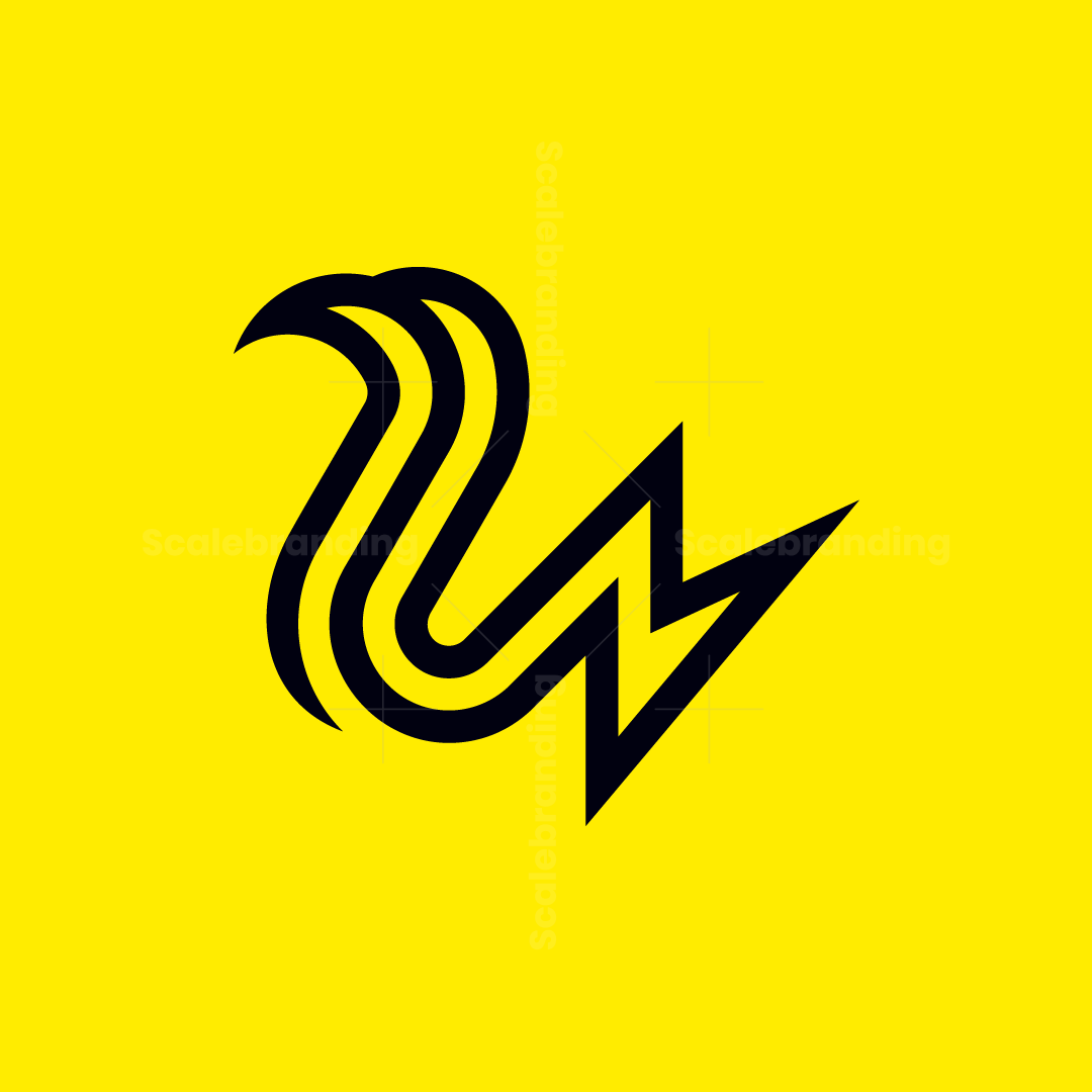 Lightning Eagle Power Mark Logo | Scalebranding