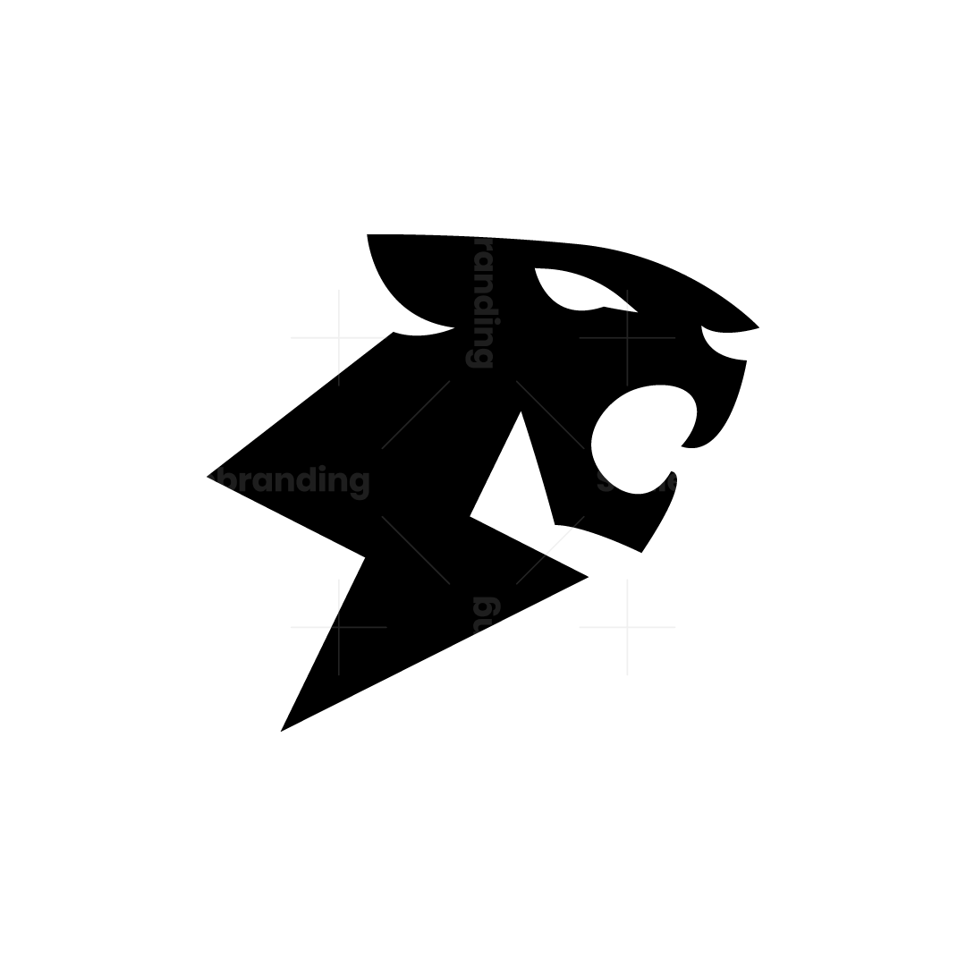 Elegant Lightning Panther Head Logo | Scalebranding