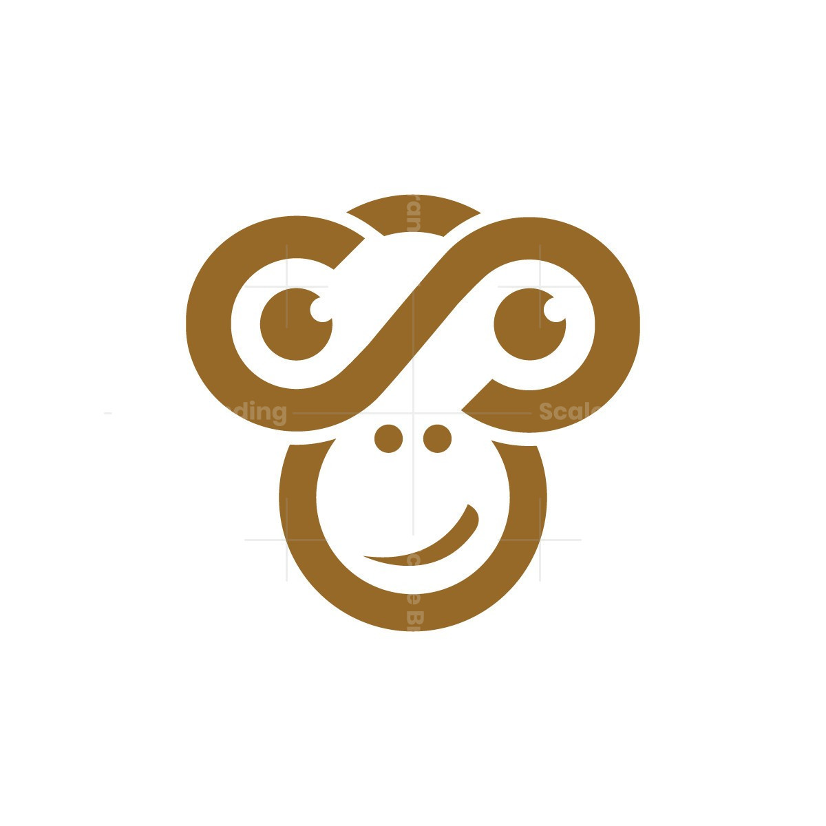 Limitless Monkey Head Logo Infinity Monkey Logo | Scalebranding