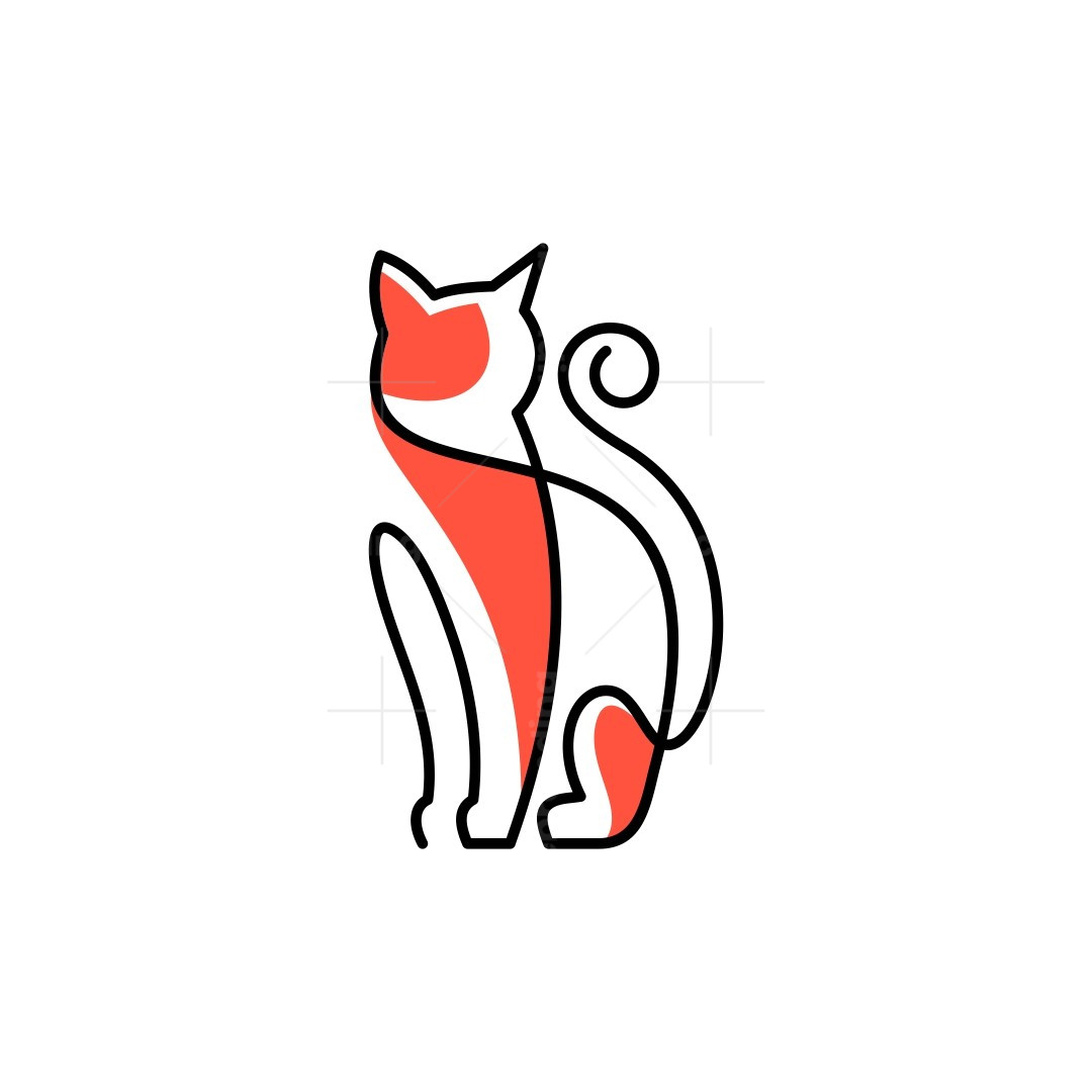 Line Art Cat Logo | Scalebranding
