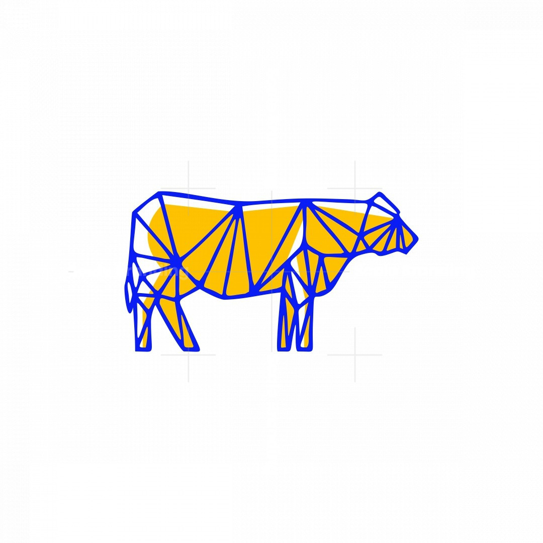 Line Art Cow Icon Logo | Scalebranding