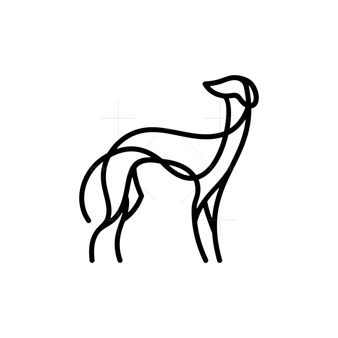 Line Art Greyhound Dog Logo | Scalebranding