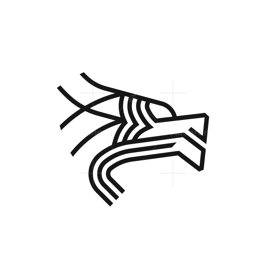 Linear Dragon Logo | Scalebranding