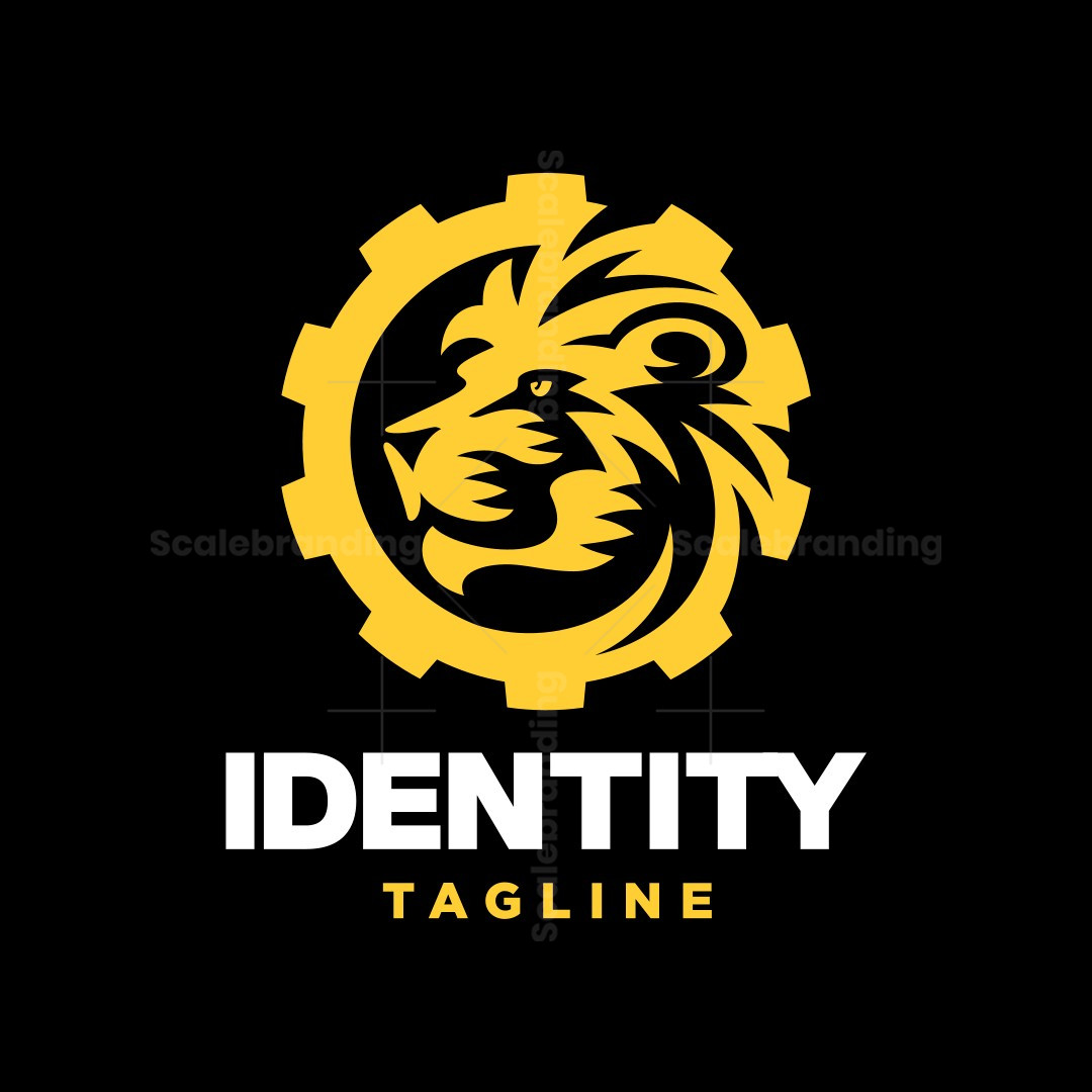 Lion Gear Technology Mechanics Logo | Scalebranding