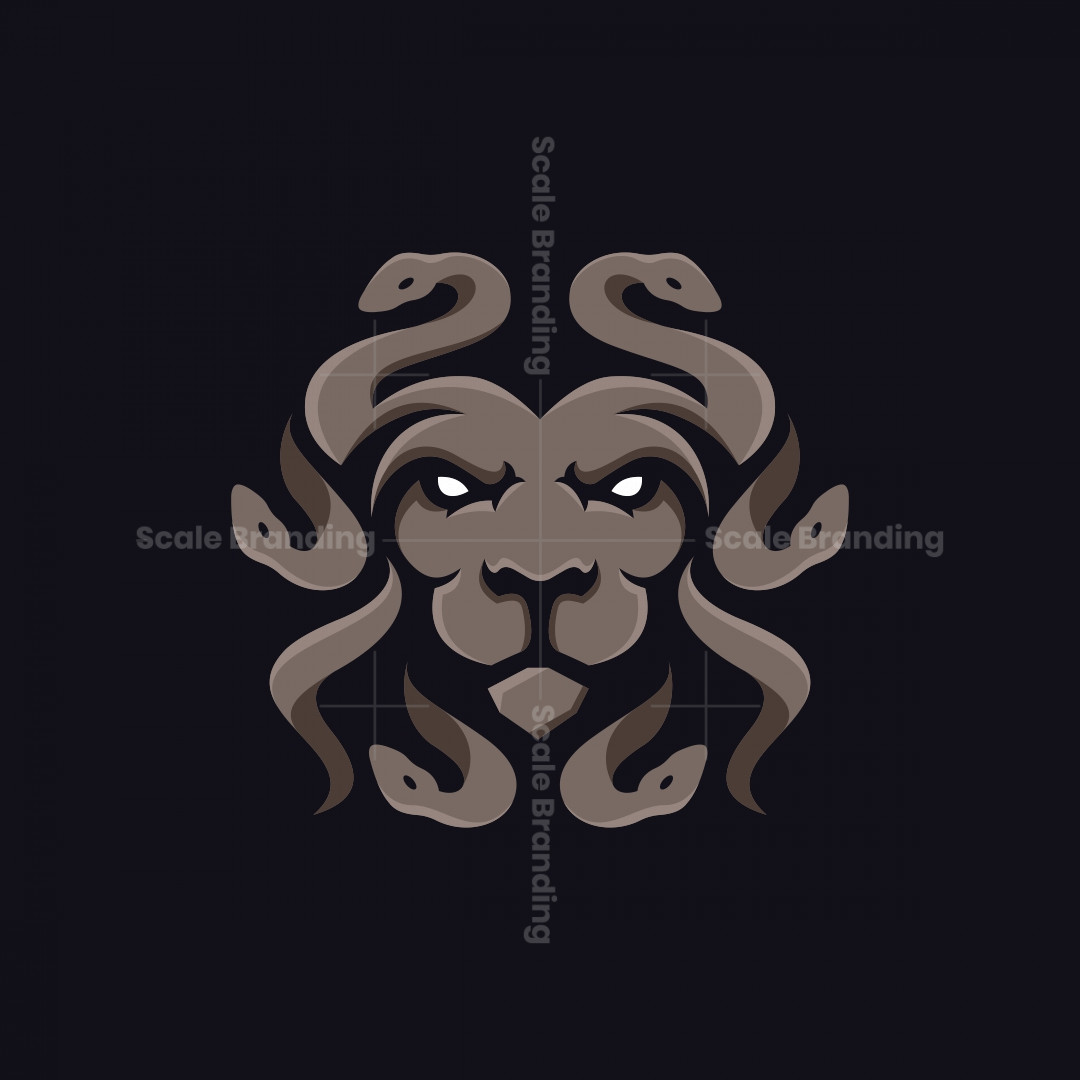 Lion Medusa Animal Logo | Scalebranding