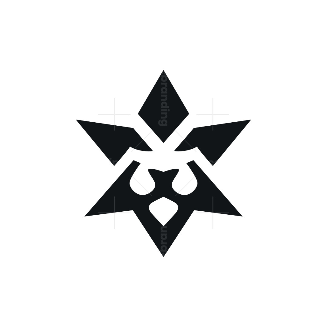 Lion Star Logo Sparkling Star Lion Face Logo | Scalebranding