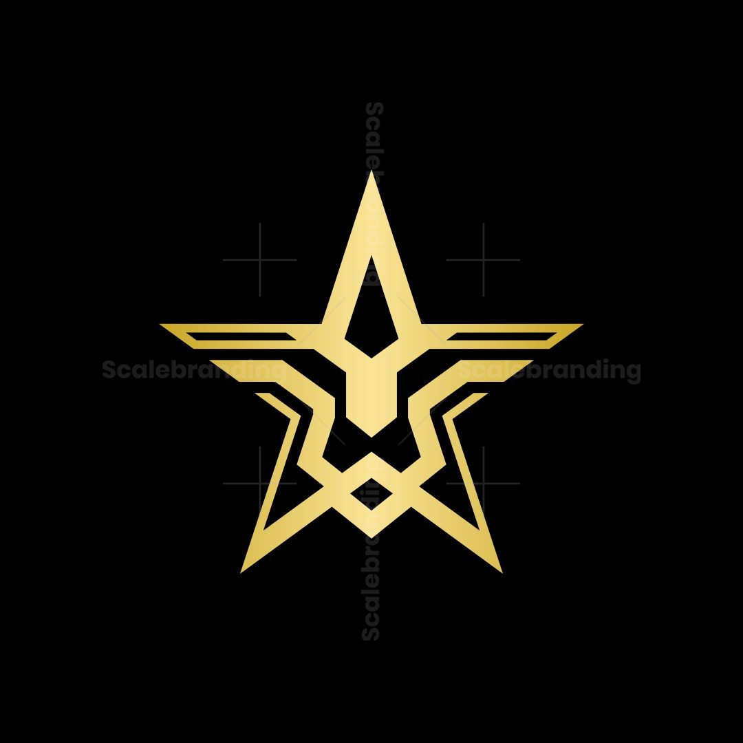 Lion Star Logo Sparkling Star Lion Face Logo | Scalebranding