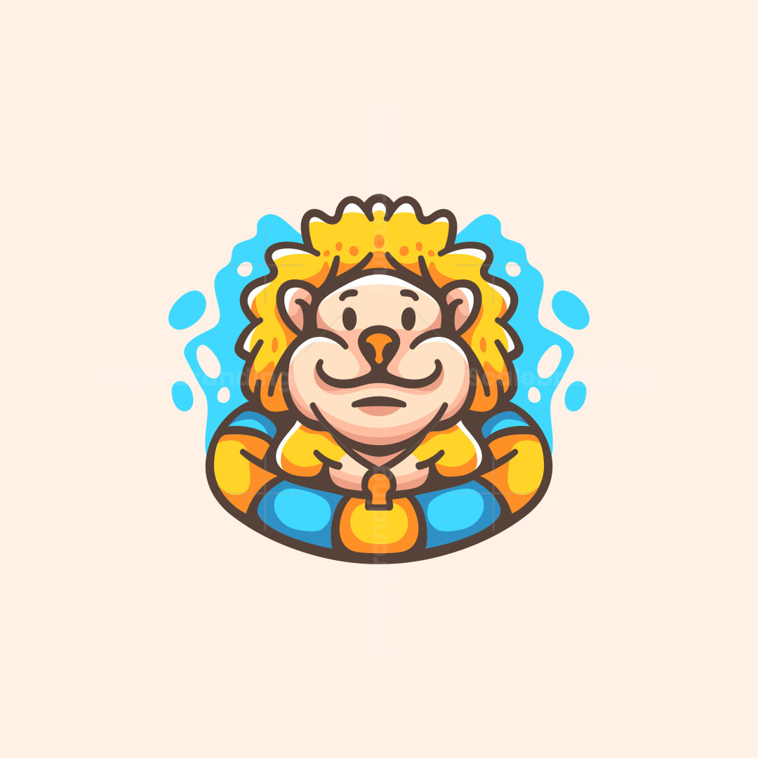 Lion Water Mascot Logo | Scalebranding