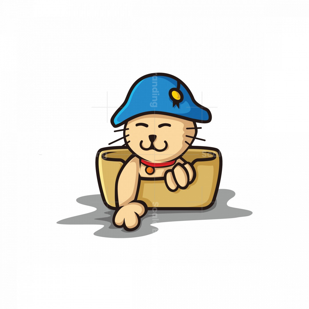 Litter box cat mascot Logo | Scalebranding