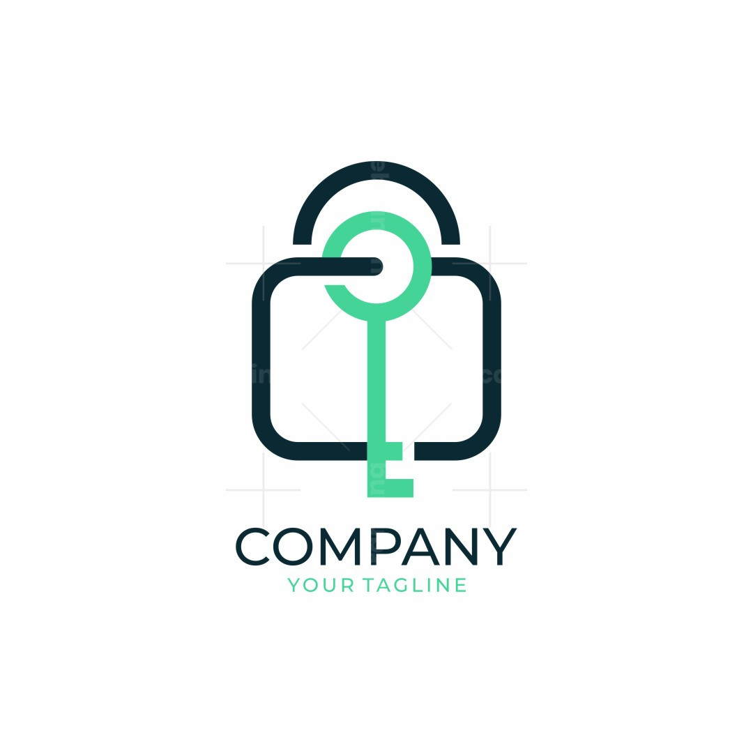 Key Lock Logo Stockvector Key Icon With Lock Symbol/ Simple Unlock