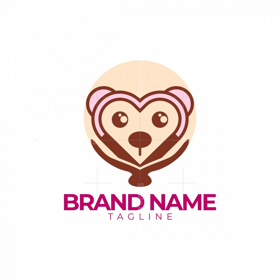 Love Cute Girl Monkey Logo | Scalebranding
