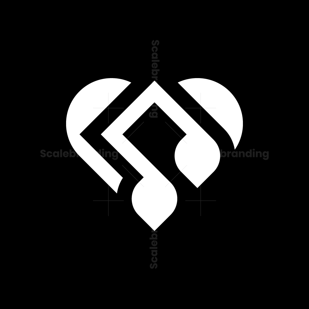 Love Music Note Heart Logo | Scalebranding