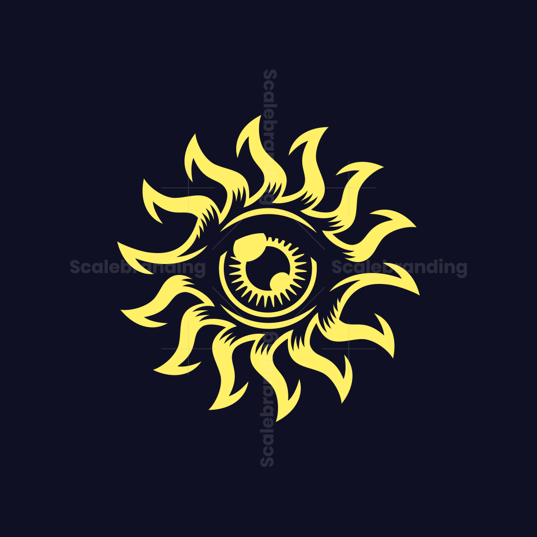 Luxury Golden Sun Eye Logo | Scalebranding
