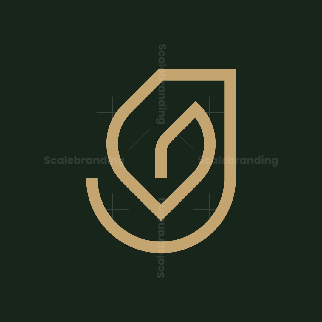 Luxury J Leaf Logo | Scalebranding