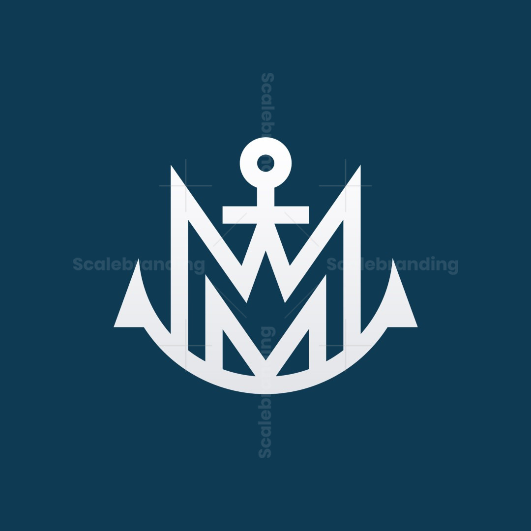 Luxury Letter M Anchor Logo | Scalebranding