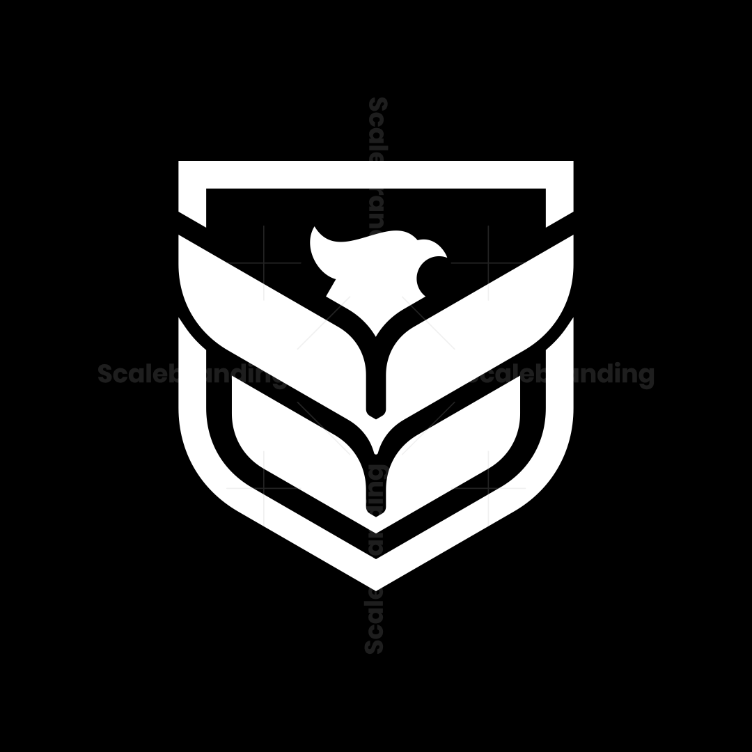 Luxury Shield Wheat Flying Phoenix Logo | Scalebranding