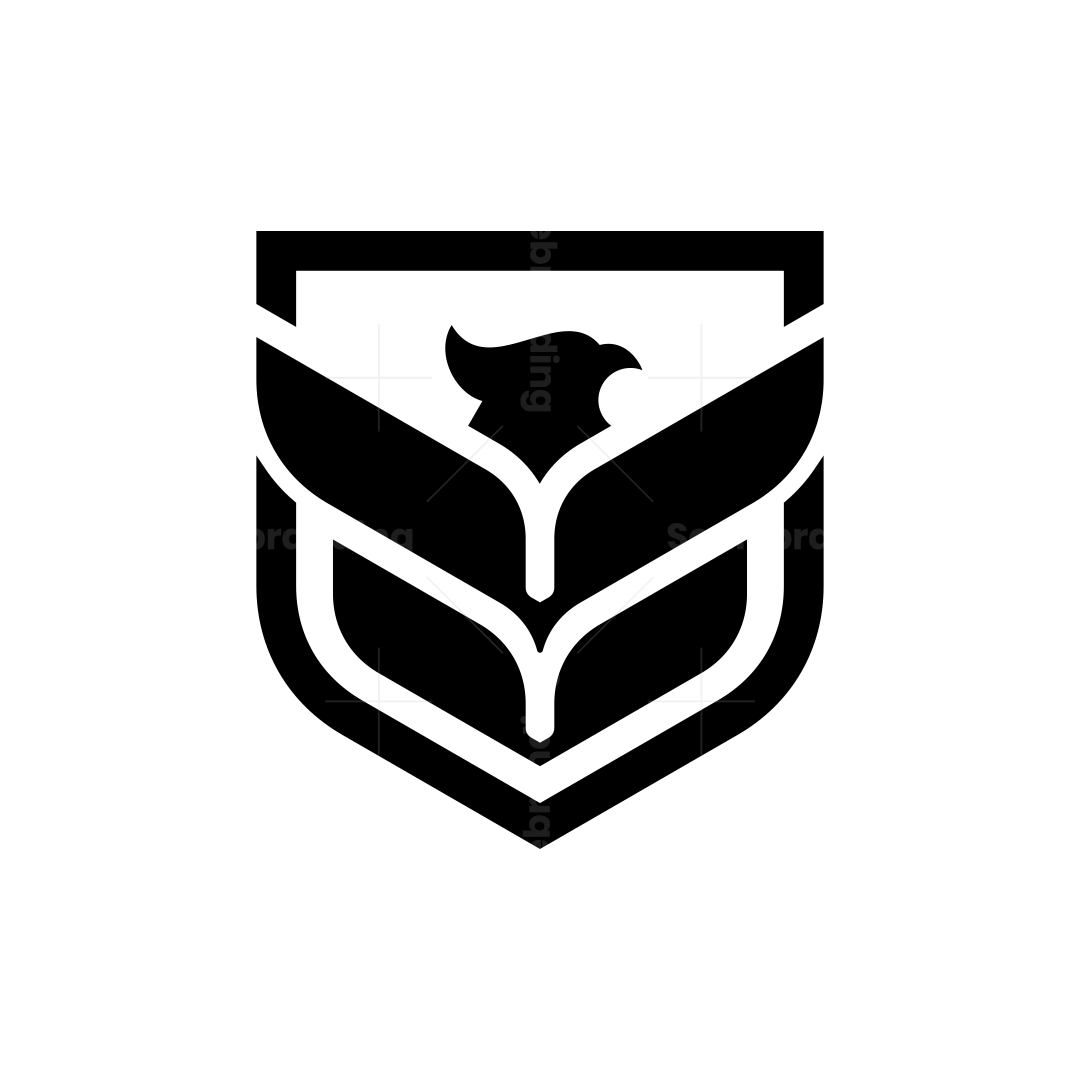 Luxury Shield Wheat Flying Phoenix Logo | Scalebranding
