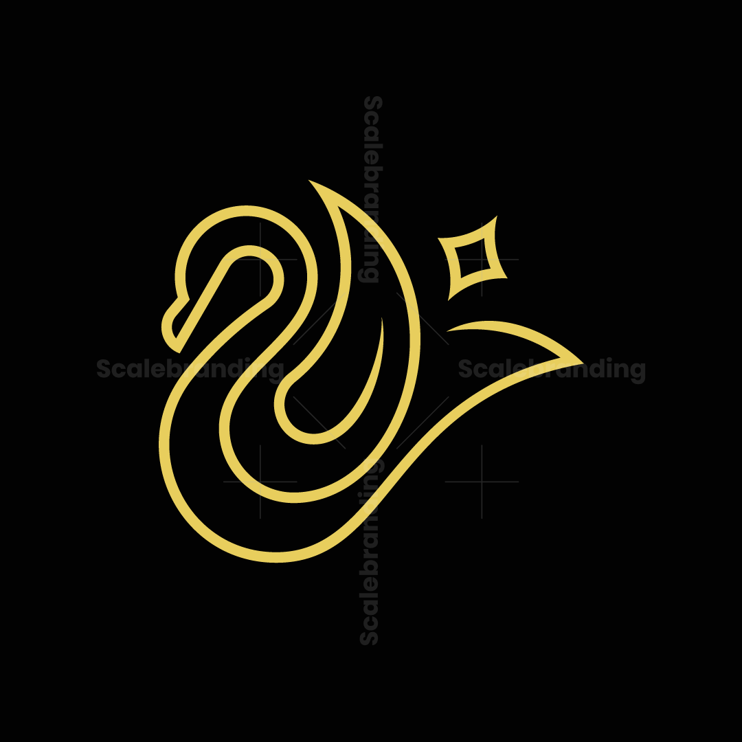 Luxury Swan Flower Mark Logo | Scalebranding