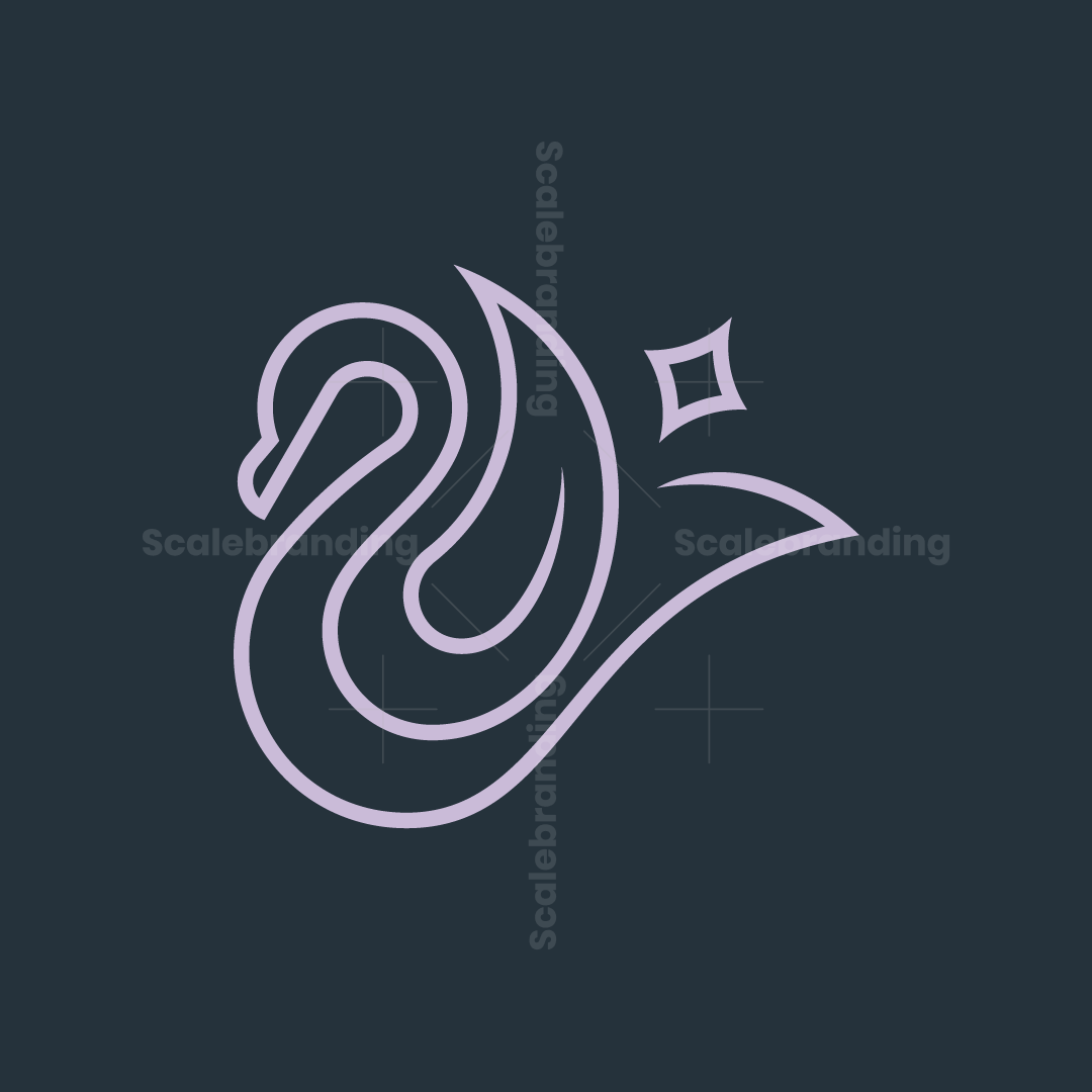 Luxury Swan Flower Mark Logo | Scalebranding