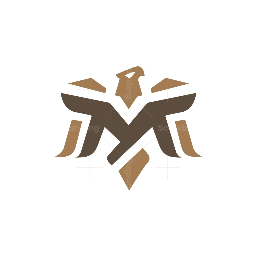 M Letter Eagle Logo | Scalebranding