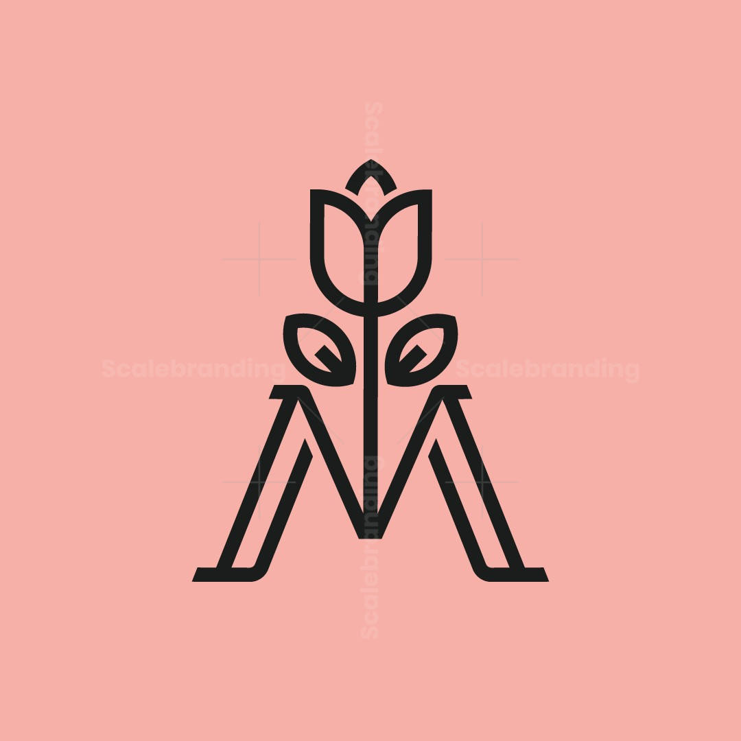 M Letter Flower Logo | Scalebranding