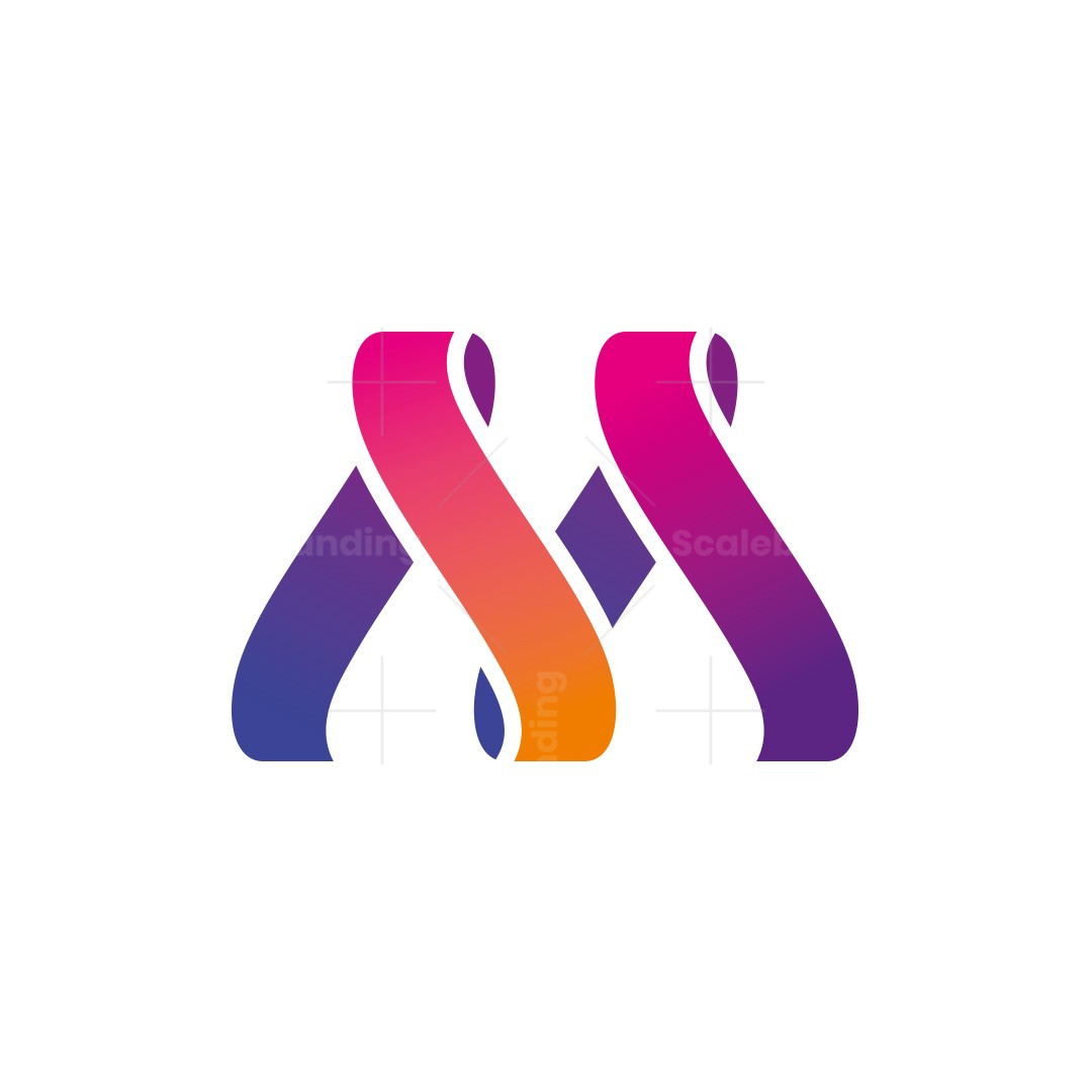 Unique M Letter Ribbon Logo | Scalebranding