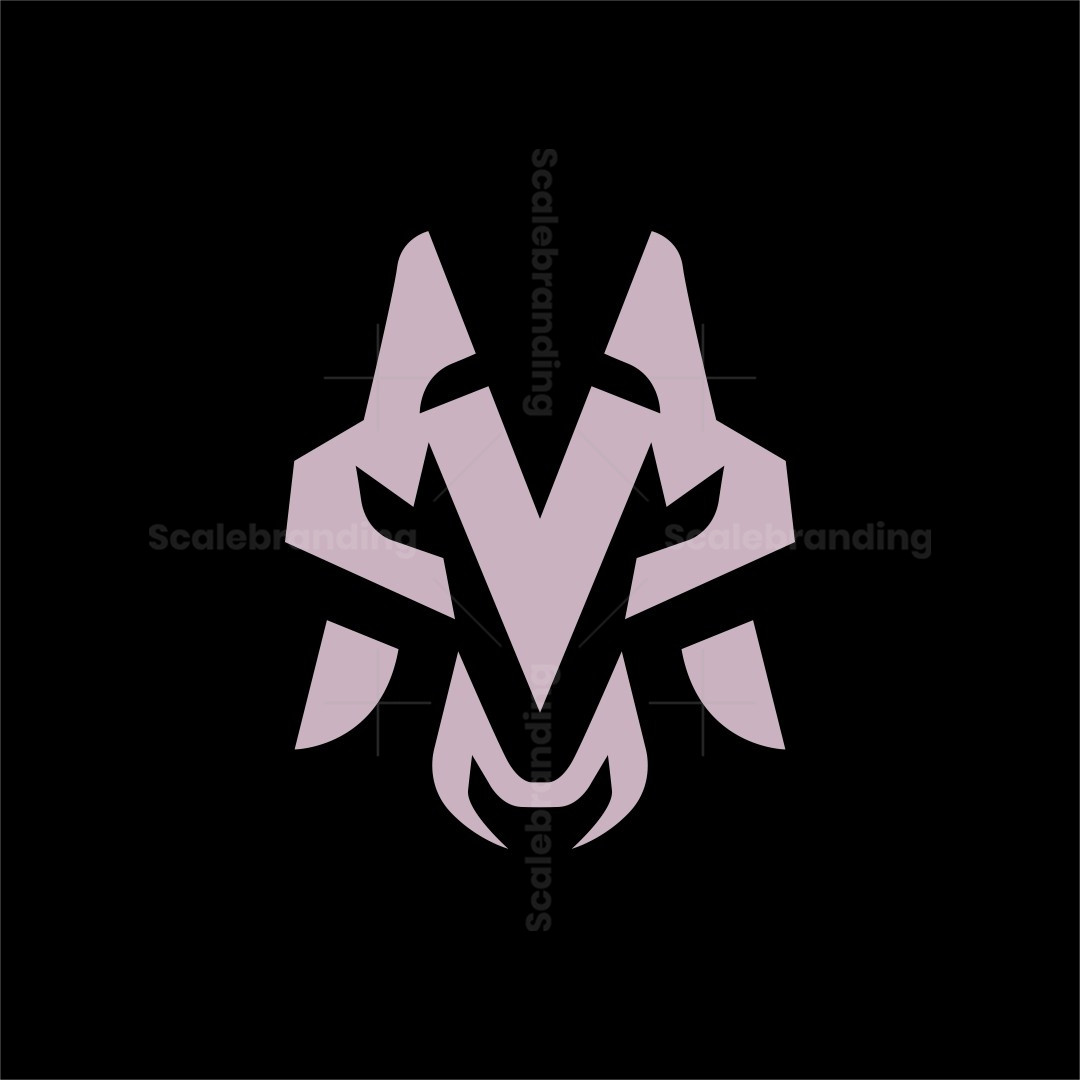 M Letter Wolf Head Logo | Scalebranding