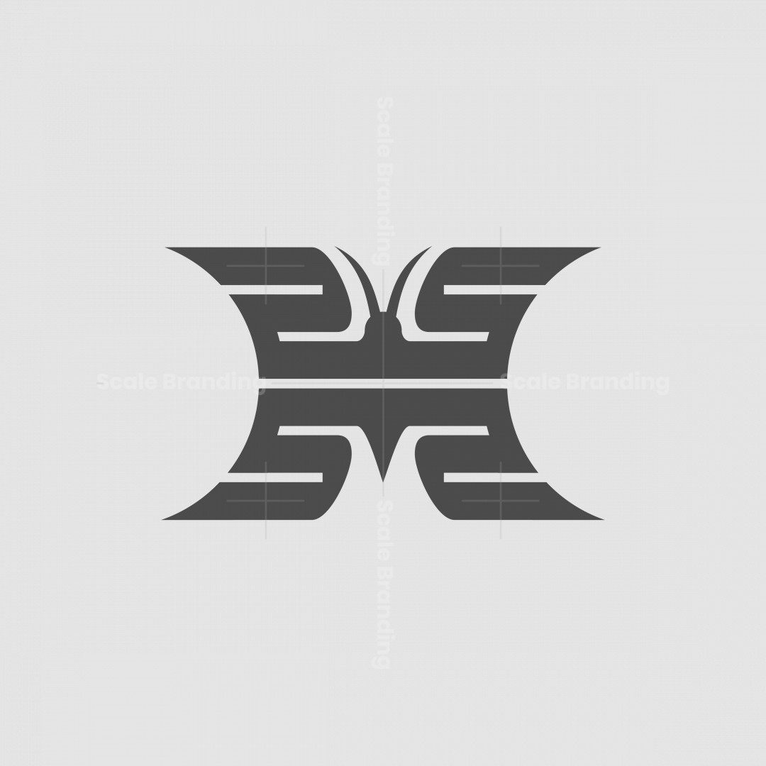 M or 2552 Butterfly Monogram Logo | Scalebranding