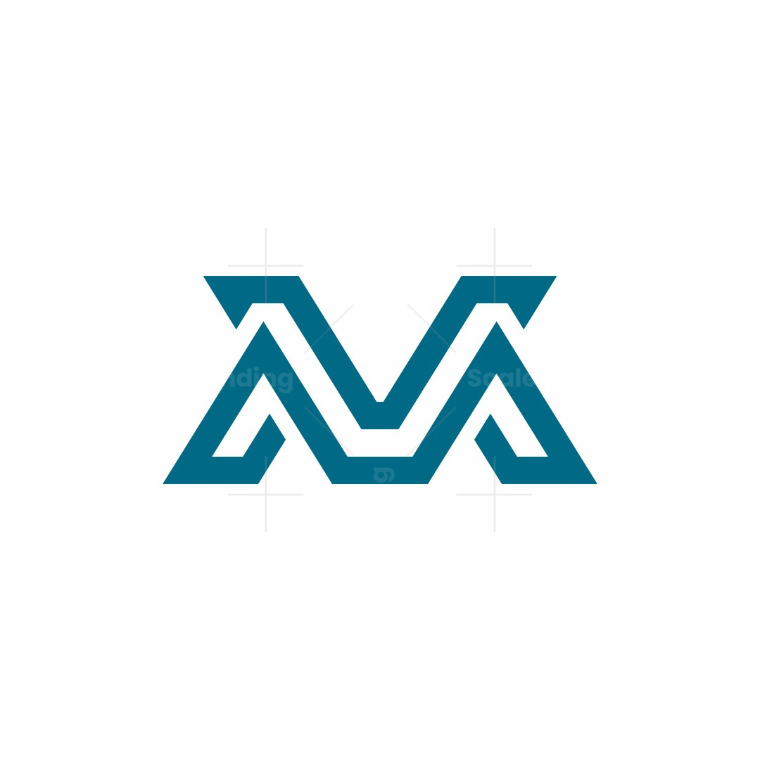 Modern Letter M or VM Logo | Scalebranding
