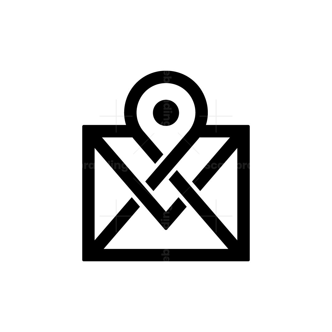 Mail Pin Map Logo | Scalebranding