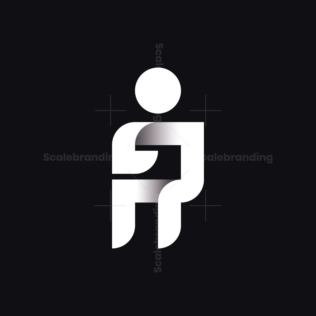 Man and Letter R Logo | Scalebranding