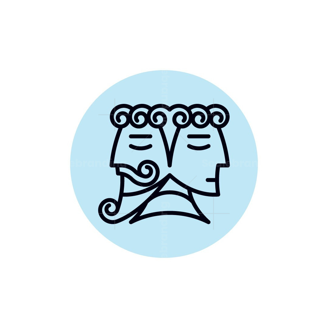 Double Face Logo Two Faces Facing Each Other Logo | Scalebranding