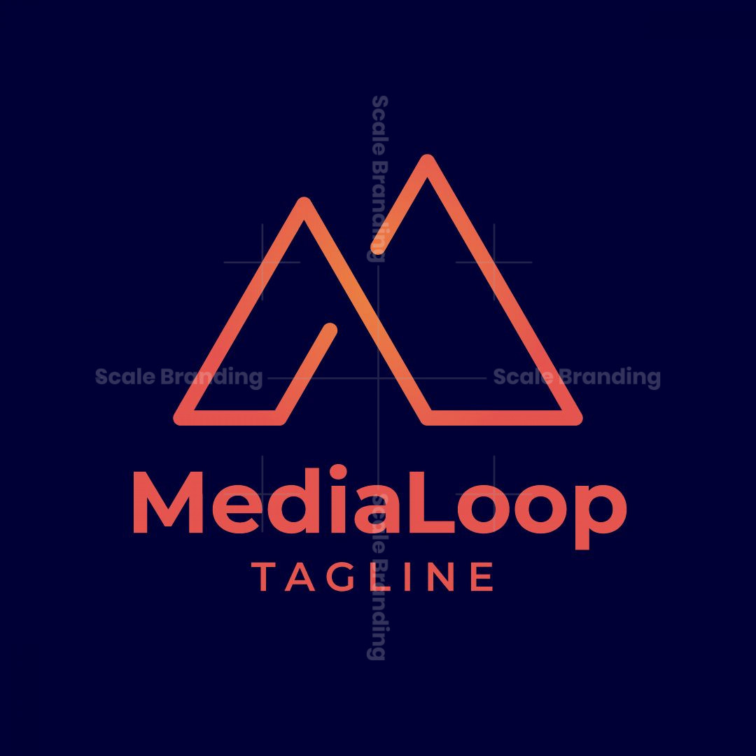 Media Loop Digital Mountain Logo | Scalebranding