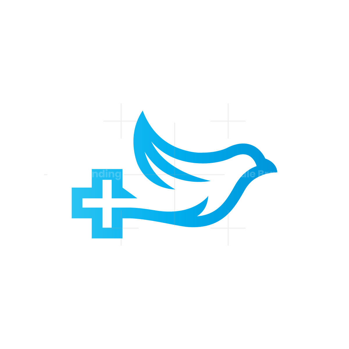 Medical Bird Logo Healthcare Blue Bird Logo | Scalebranding