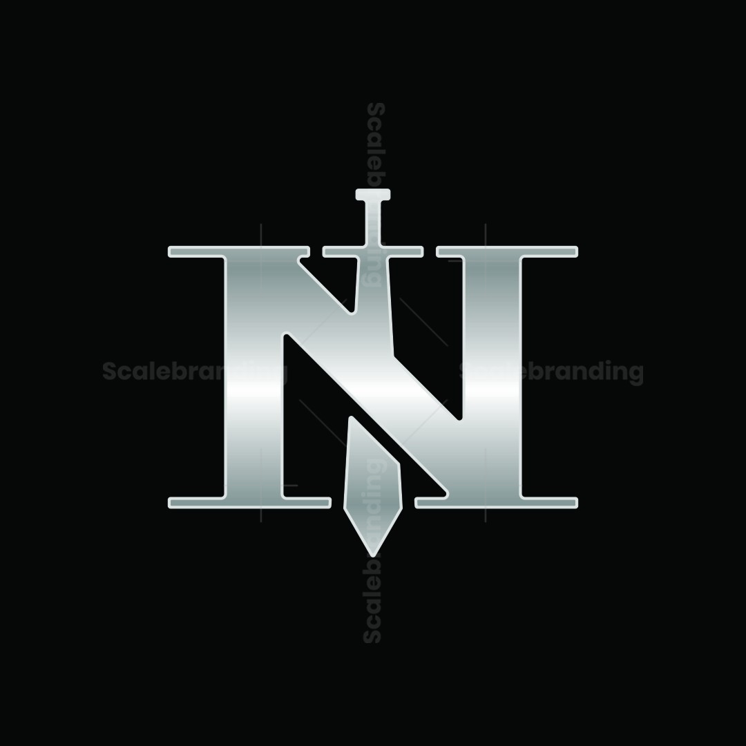 metal sword letter N logo | Scalebranding