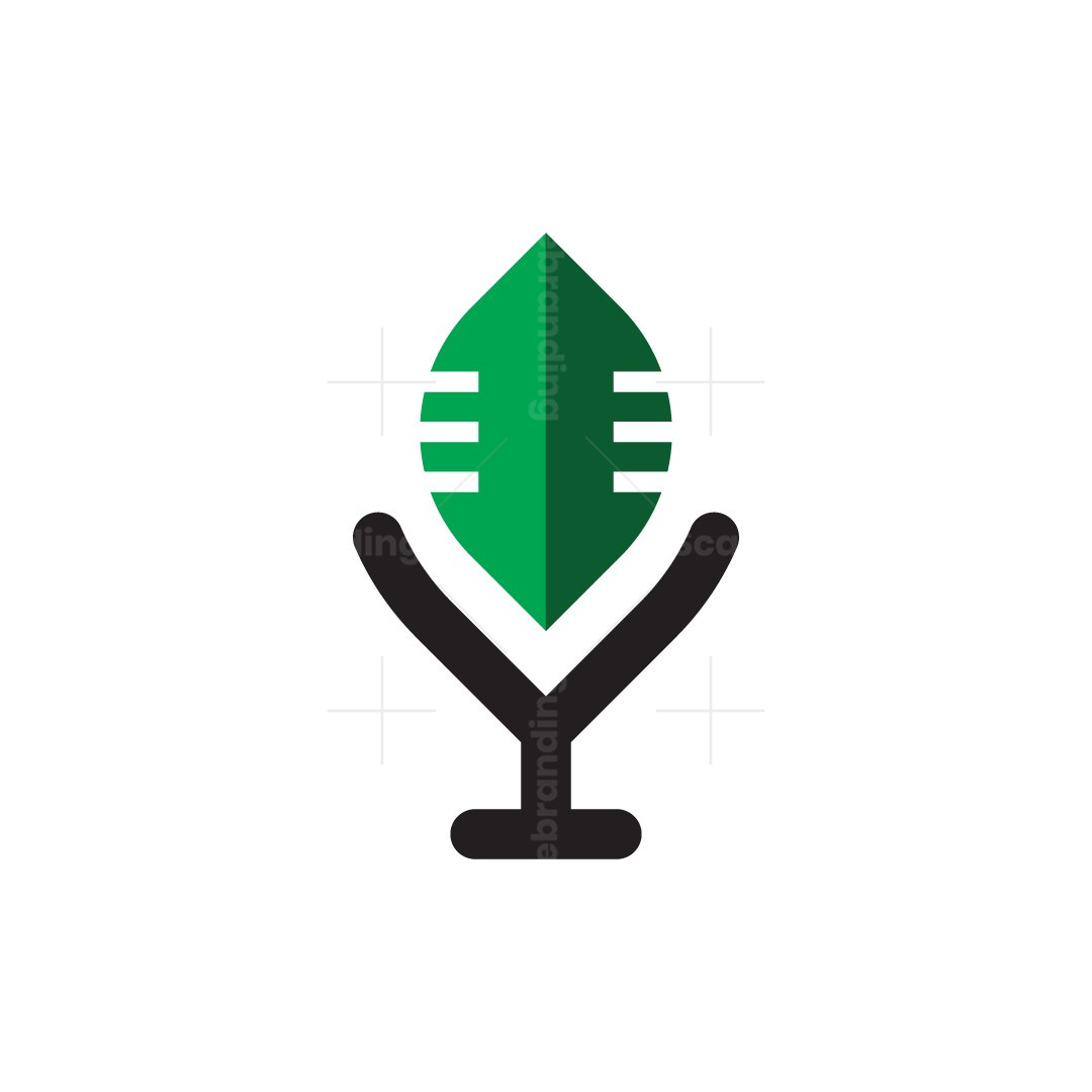 Microphone leaf Logo | Scalebranding