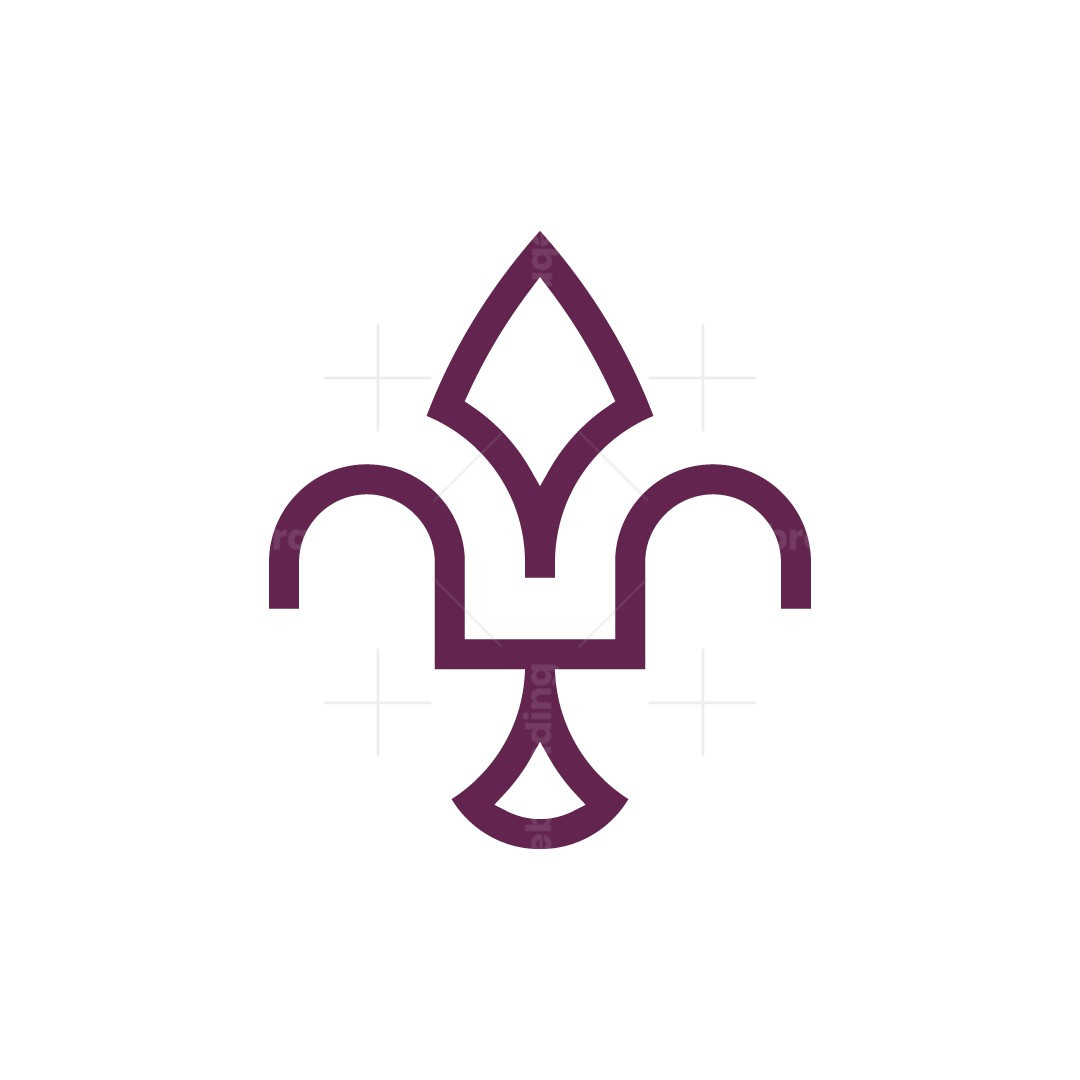 Minimal Fleur De Lis Logo | Scalebranding