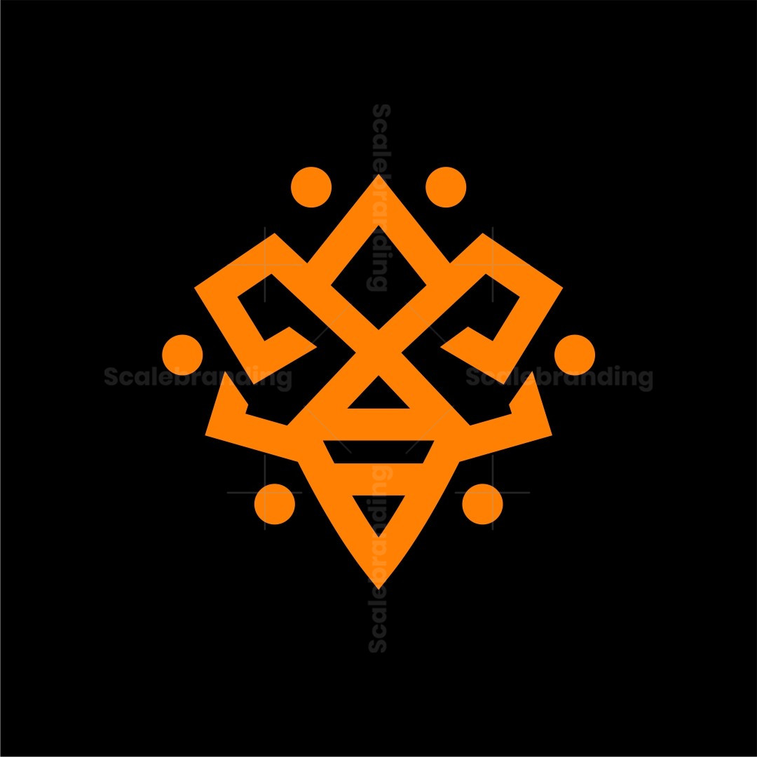 Minimal Flower Bee Logo | Scalebranding