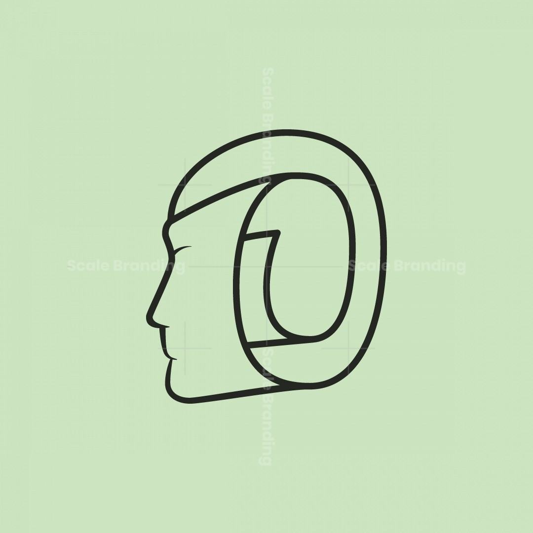 Minimal Head Paper Logo | Scalebranding