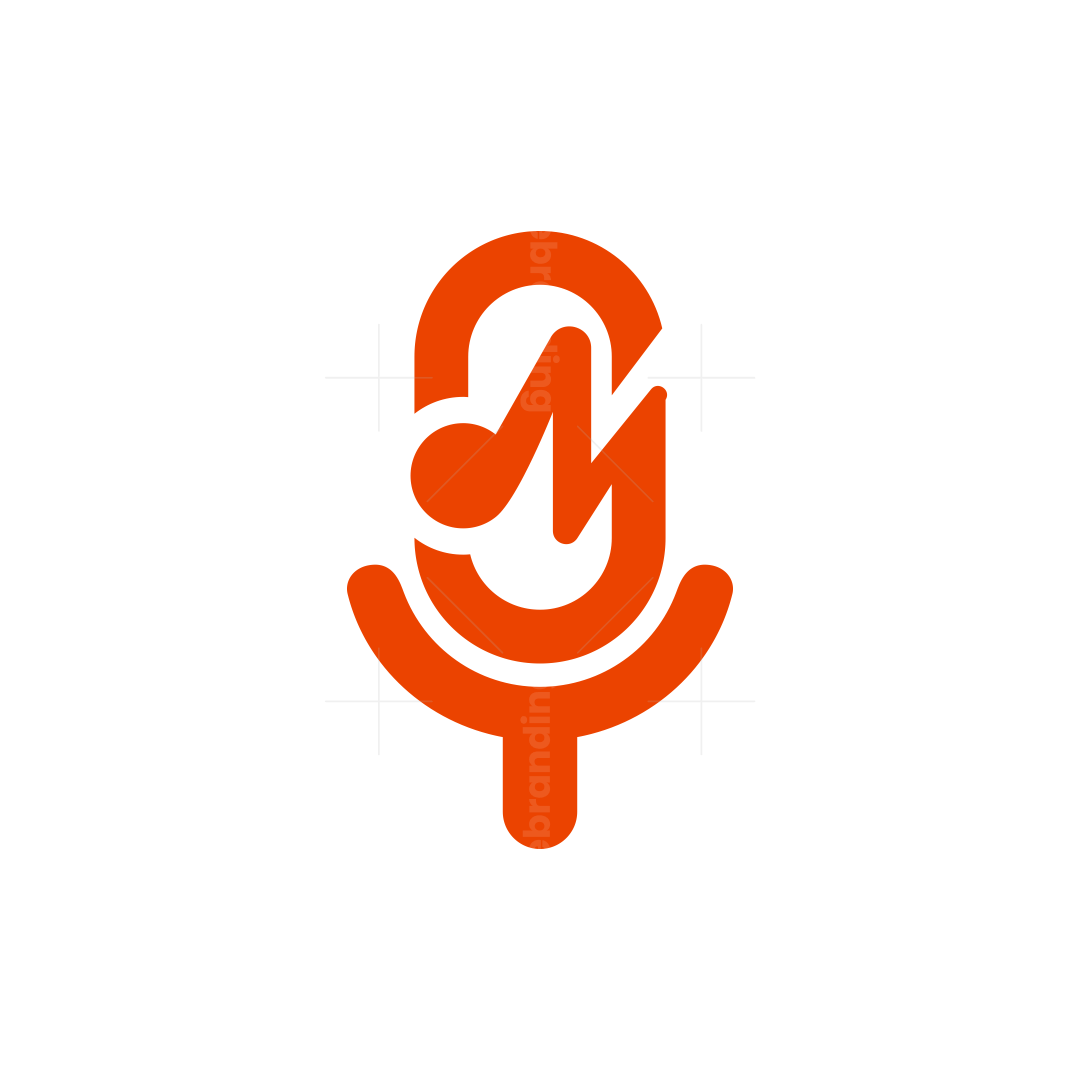 Minimal Microphone Music Note Logo | Scalebranding