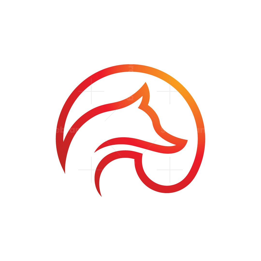 Minimal Red Fox Lines Logo | Scalebranding