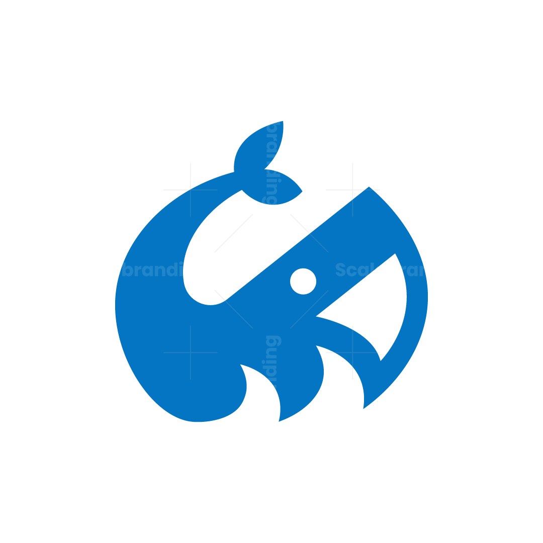 Minimal Whale Sea Wave Logo | Scalebranding