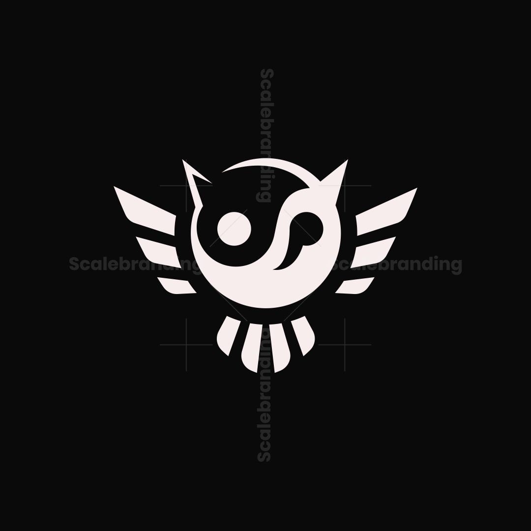 Minimal Ying Yan Owl Logo | Scalebranding